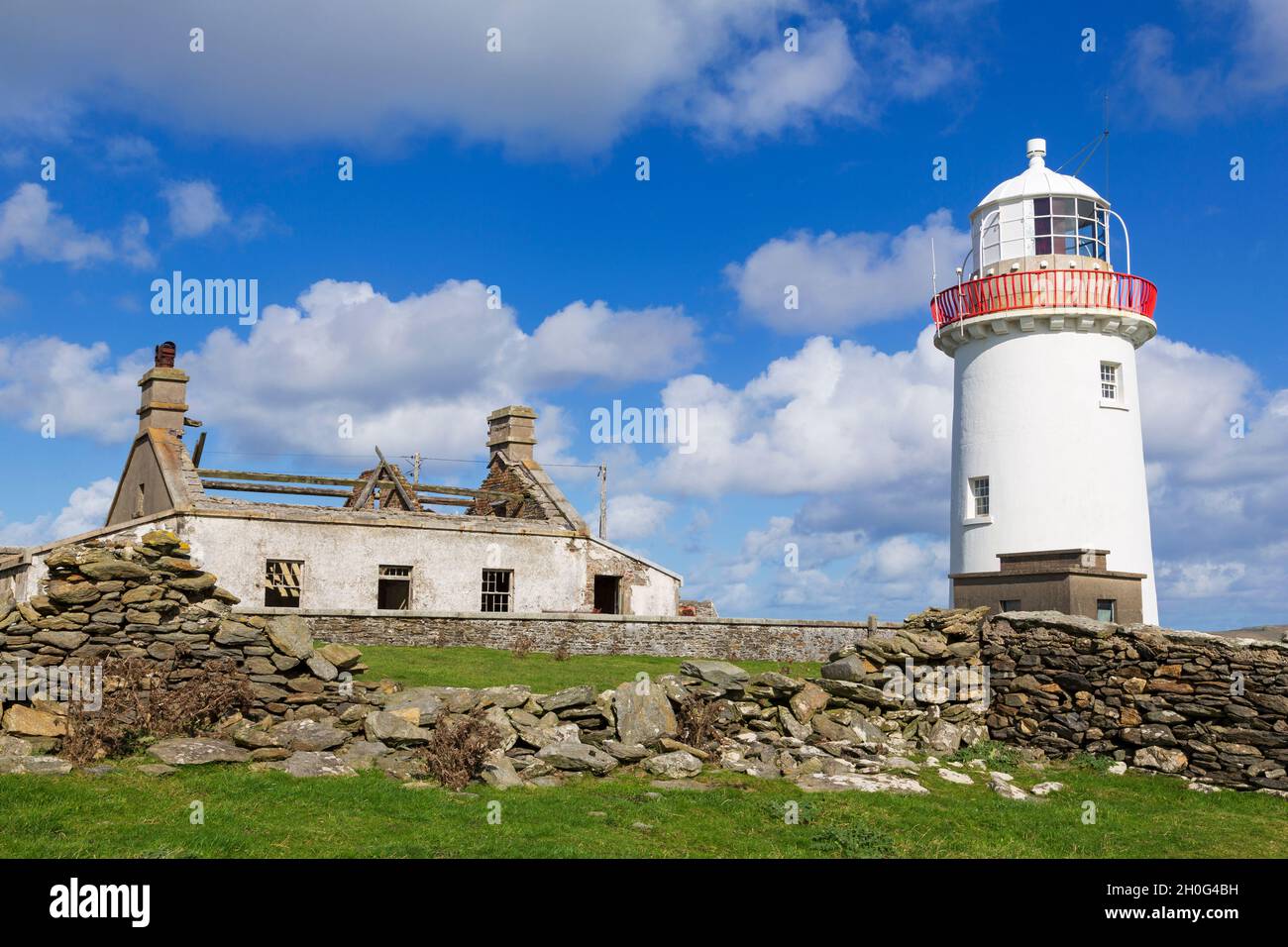 Broadhaven Lighthouse, Mullet Peninsula, County Mayo, Ireland Stock ...