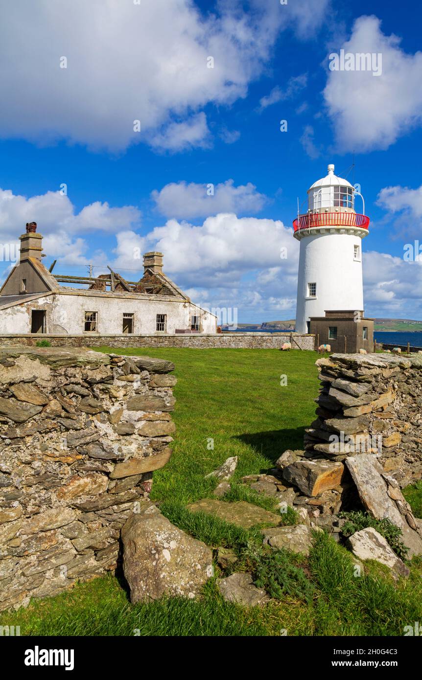 Broadhaven Lighthouse, Mullet Peninsula, County Mayo, Ireland Stock ...