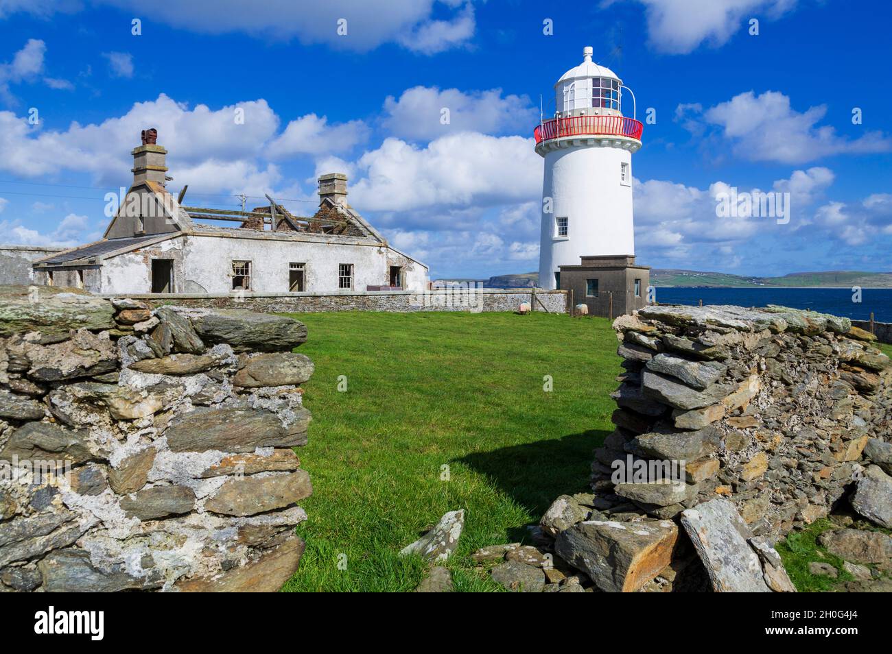 Broadhaven Lighthouse, Mullet Peninsula, County Mayo, Ireland Stock ...