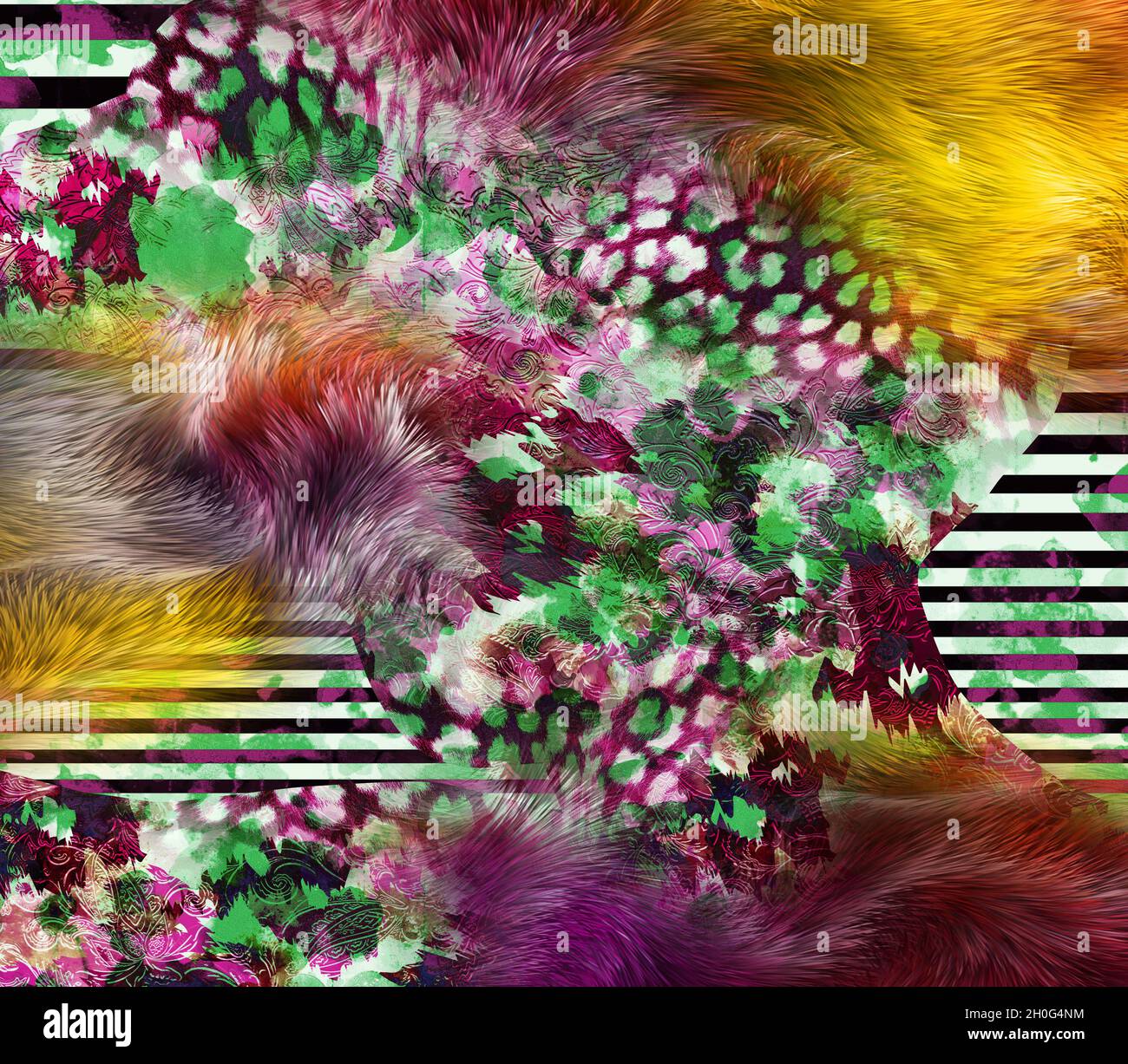 textile print patterns, modern mixed designs Stock Photo - Alamy