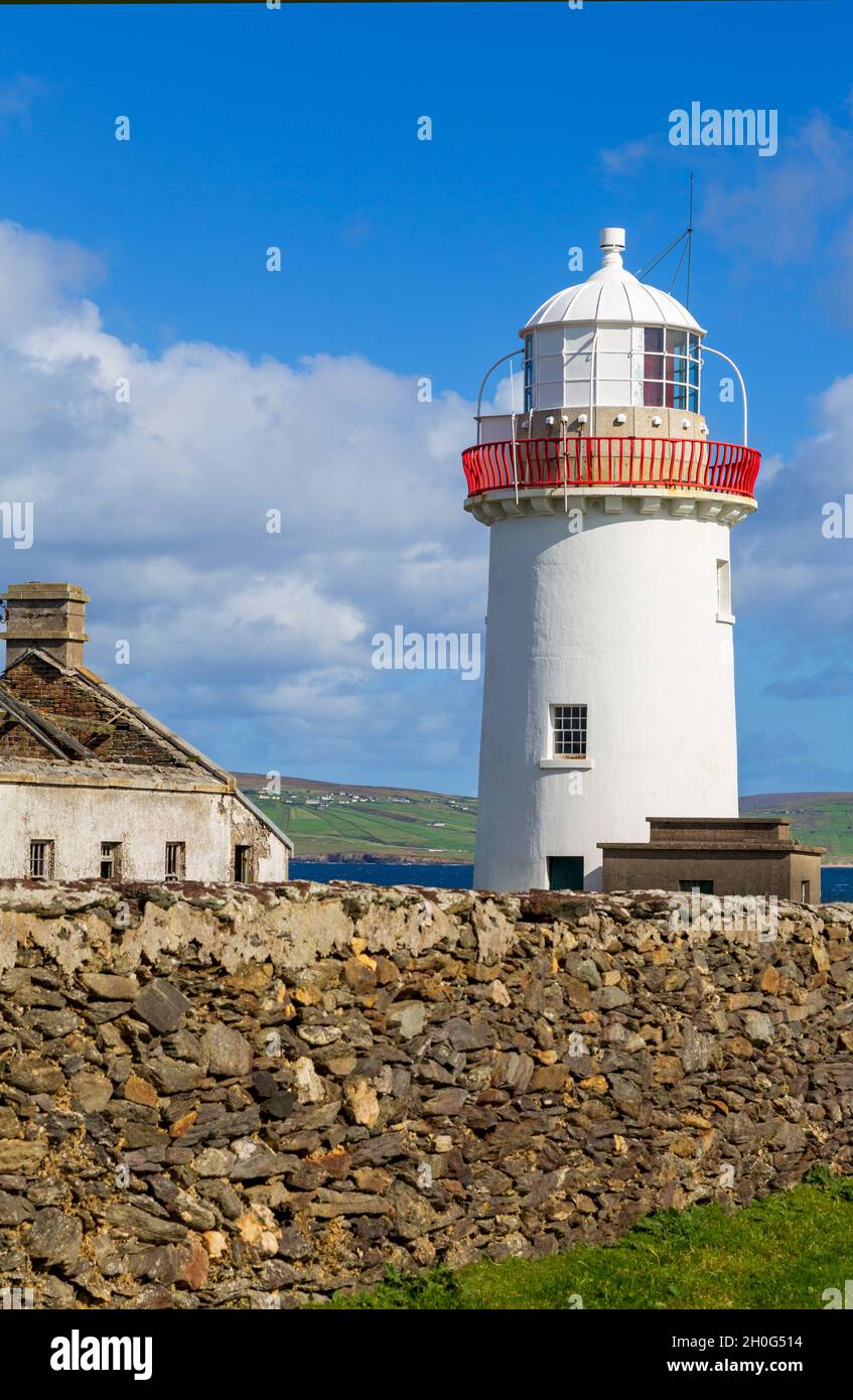 Broadhaven Lighthouse, Mullet Peninsula, County Mayo, Ireland Stock ...
