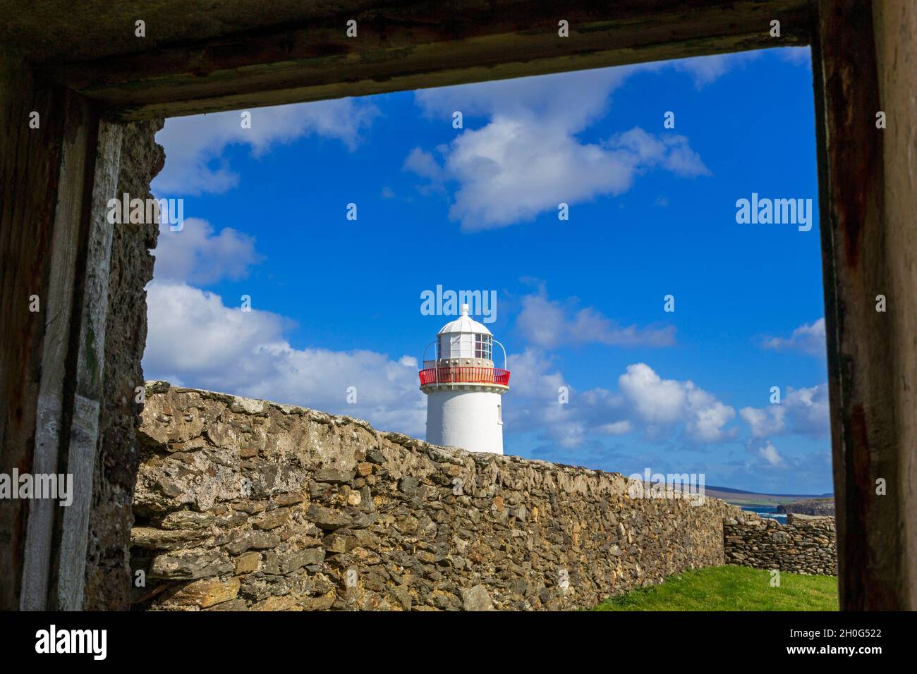 Broadhaven Lighthouse, Mullet Peninsula, County Mayo, Ireland Stock ...