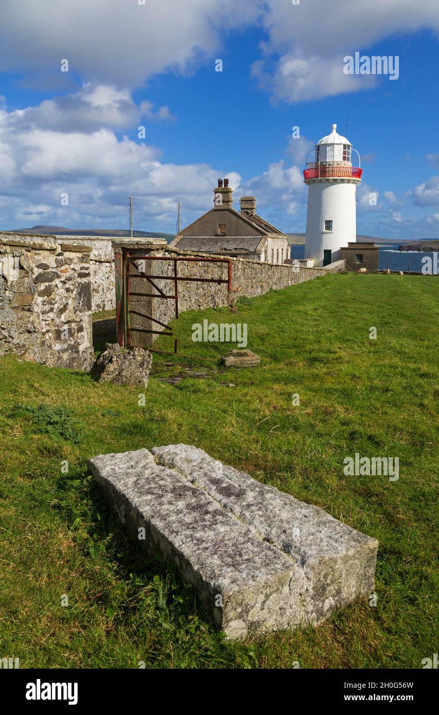 Broadhaven Lighthouse, Mullet Peninsula, County Mayo, Ireland Stock ...