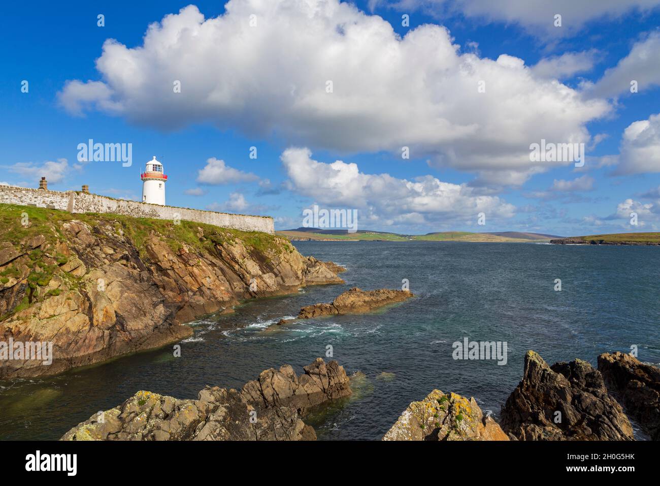 Broadhaven Lighthouse, Mullet Peninsula, County Mayo, Ireland Stock ...