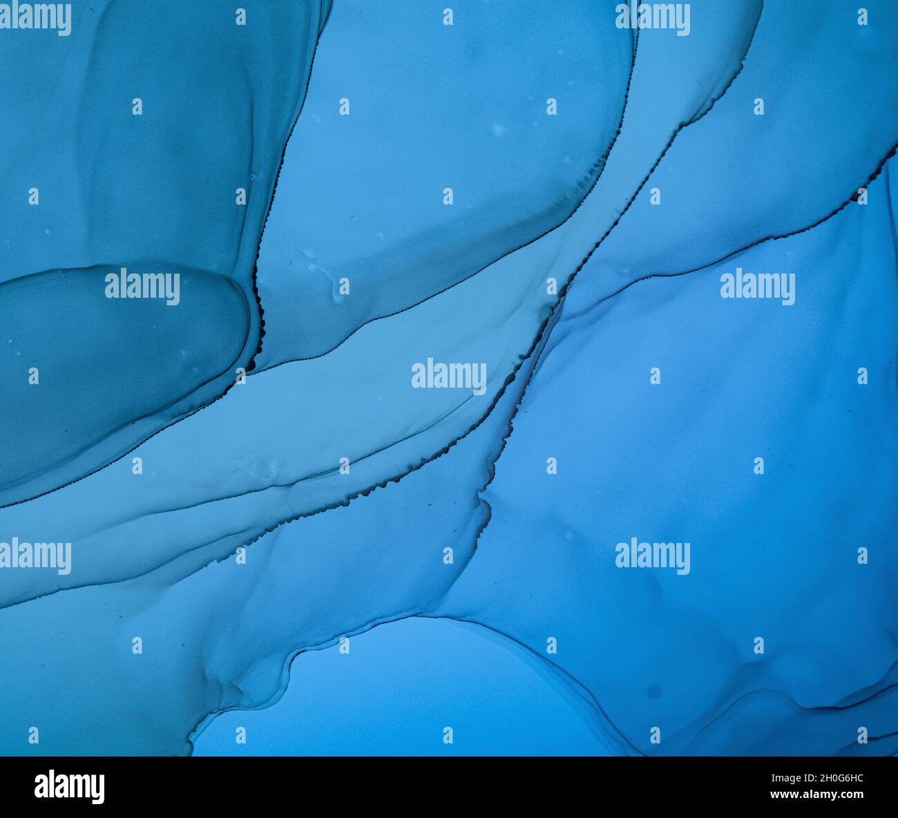 Ink Colours Mix. Art Flow Background. Indigo Stock Photo - Alamy