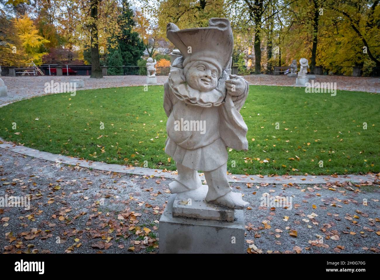 Dwarf Garden (Zwergerlgarten) - Dwarf with basket representing month of ...