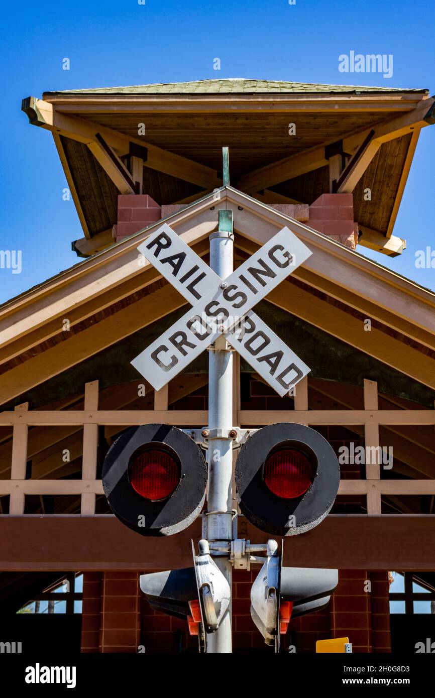 Signs by passenger crossing hi-res stock photography and images - Alamy