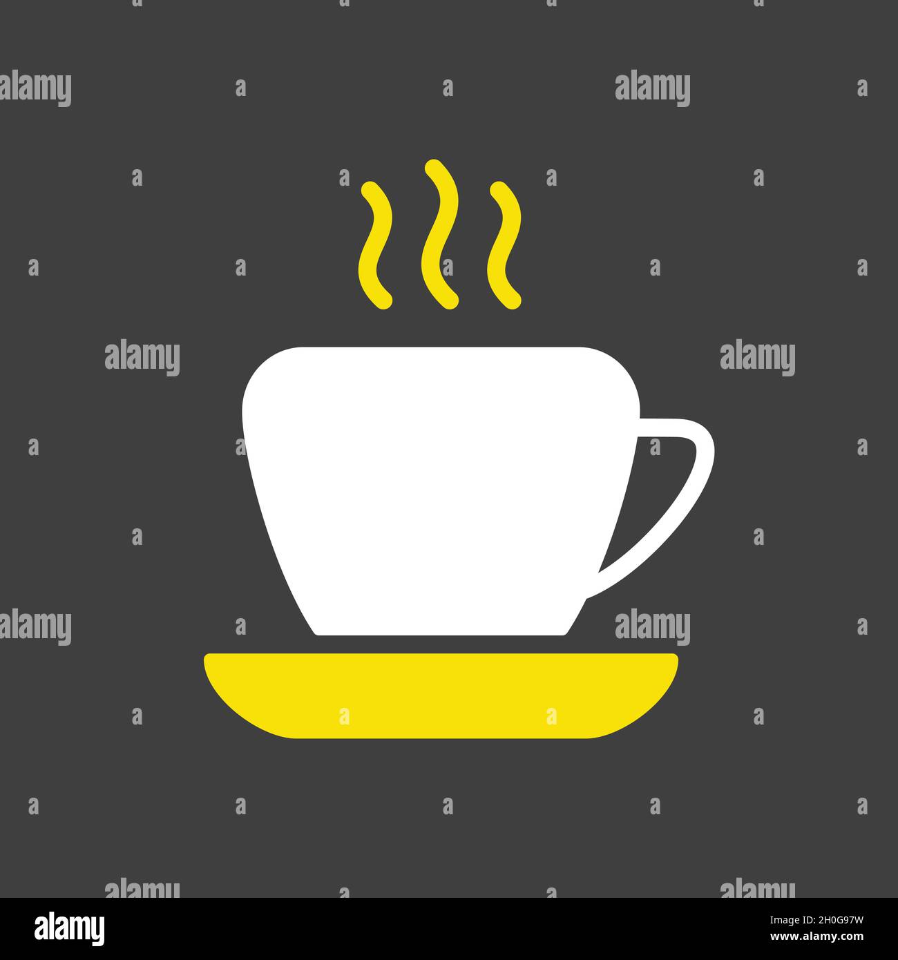 Coffee cup outline glyph icon. Business sign. Graph symbol for your web site design, logo, app ...