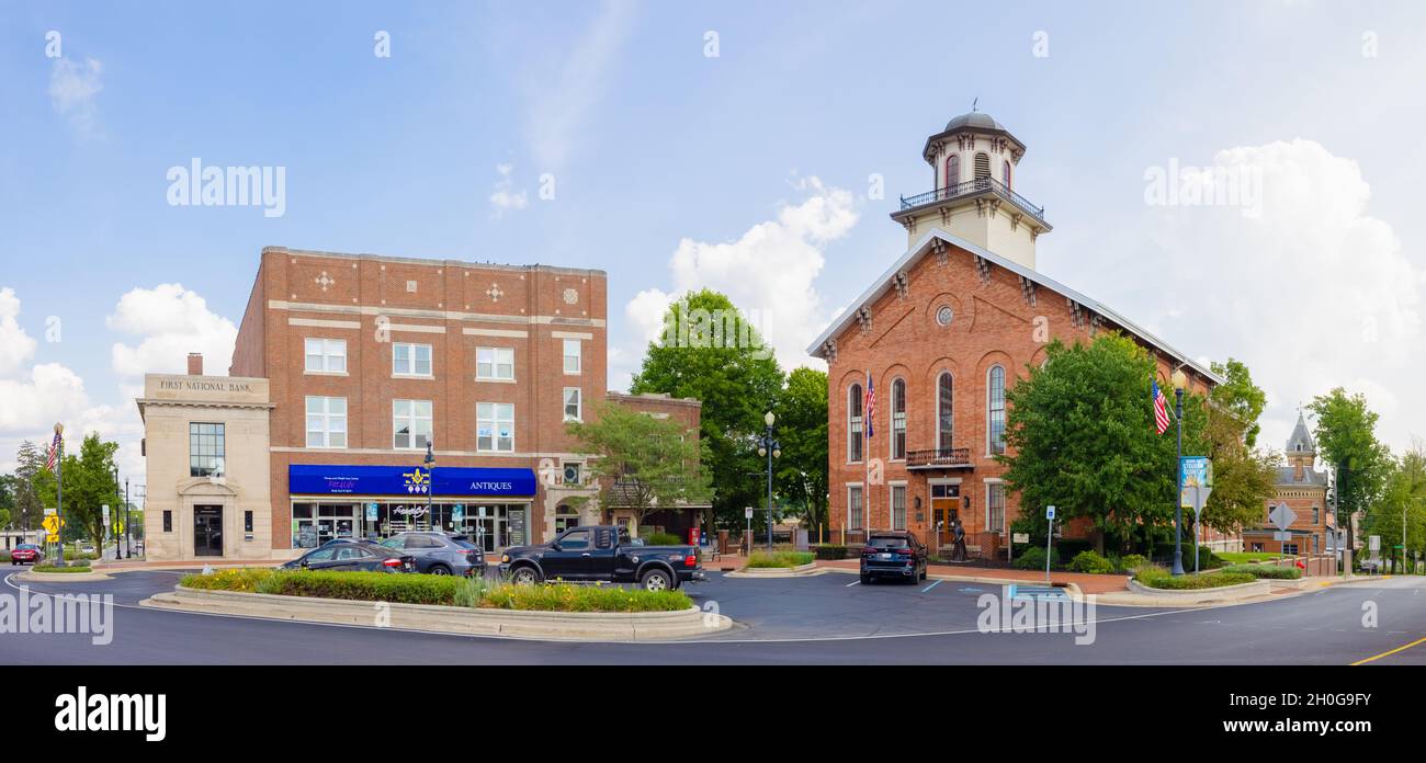 Angola, Indiana, USA - August 21, 2021: The Steuben County Courthouse ...