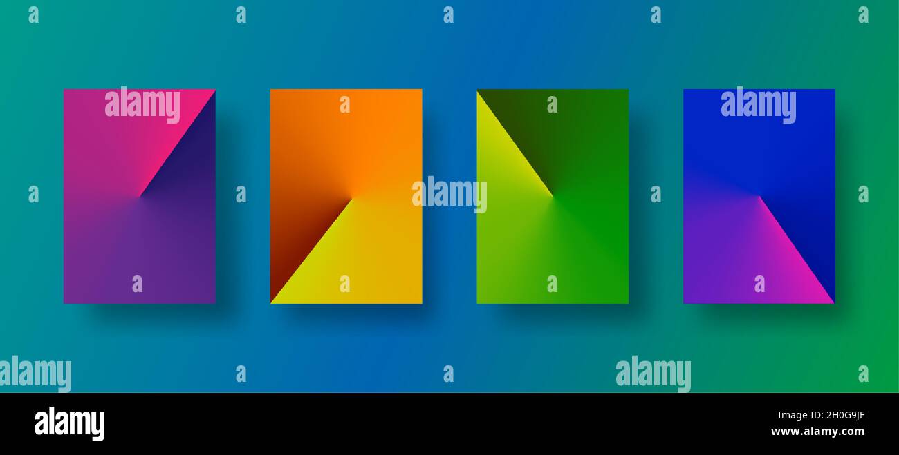 Screen gradient set with modern abstract backgrounds. Colorful fluid ...