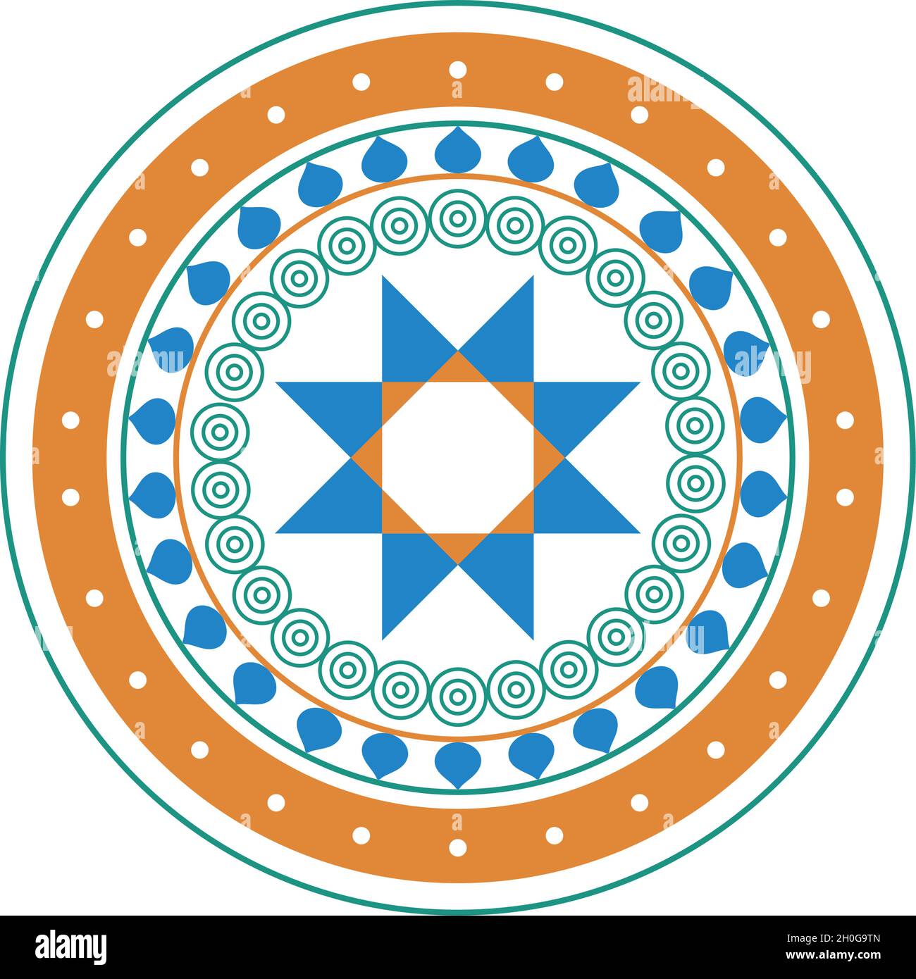 decorative indian rangoli on white background Stock Vector Image & Art ...