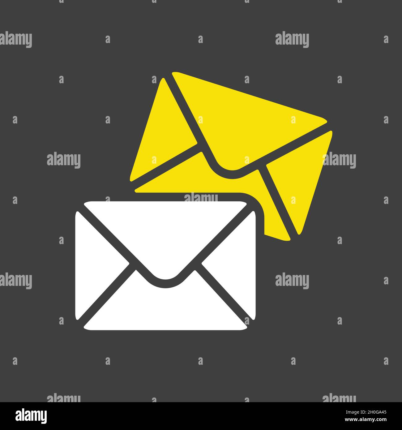 Mail outline glyph icon. Workspace sign. Graph symbol for your web site ...