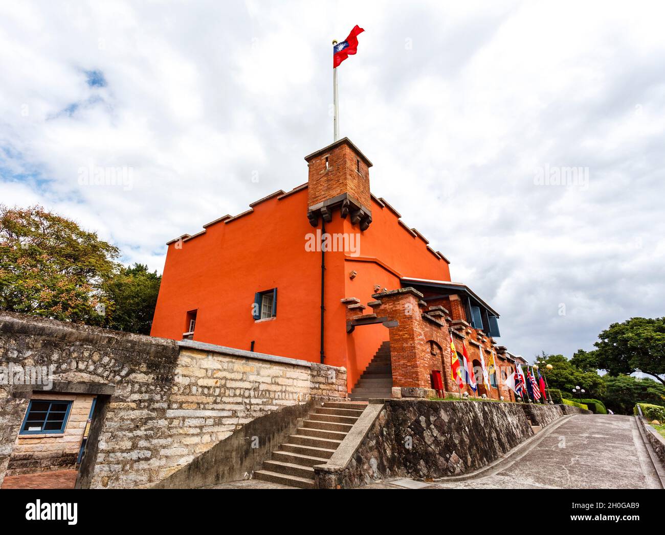Exterior of Fort San Domingo (Fort Anthonio) in Tamsui, New Taipei ...