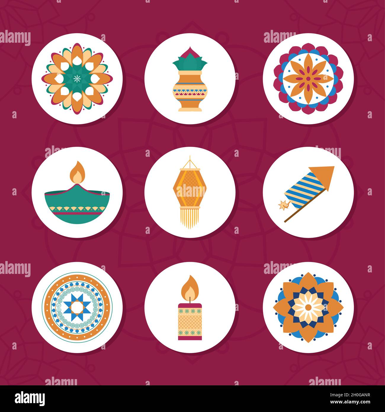diwali festival icon set design Stock Vector Image & Art - Alamy