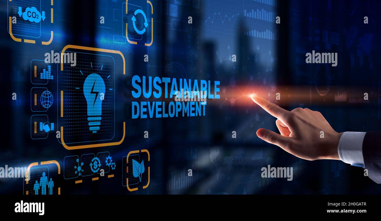 Sustainable Balanced Development. Balance between nature and science ...