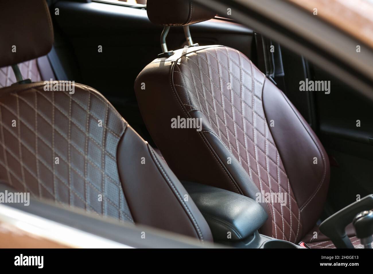 Brown leather seats hi-res stock photography and images - Alamy