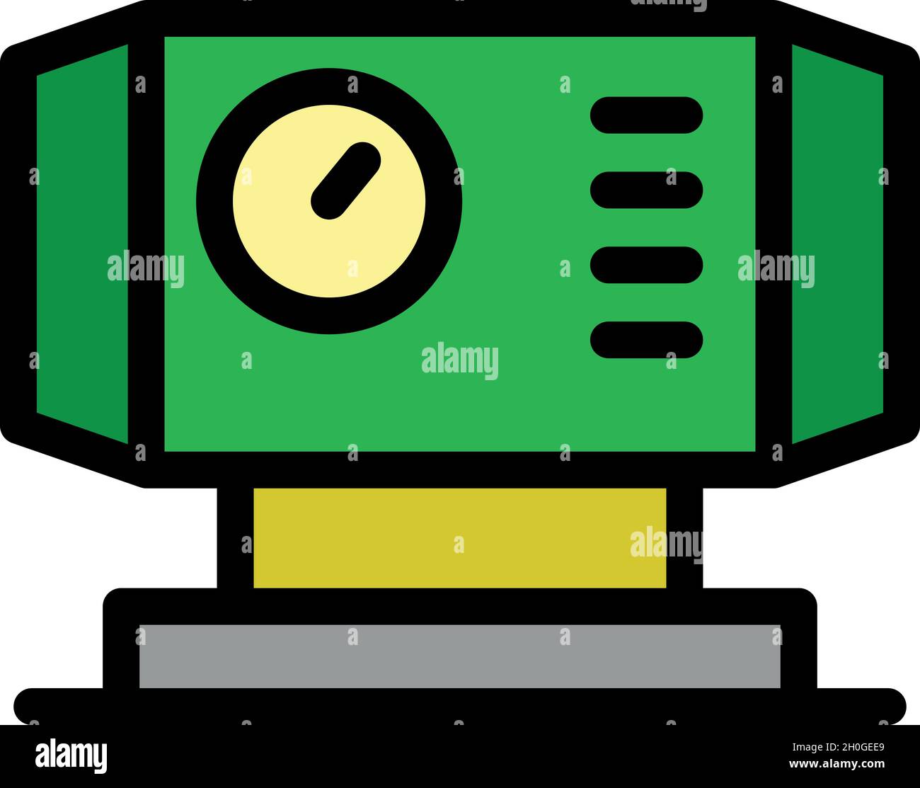 Car air compressor icon. Outline car air compressor vector icon color ...