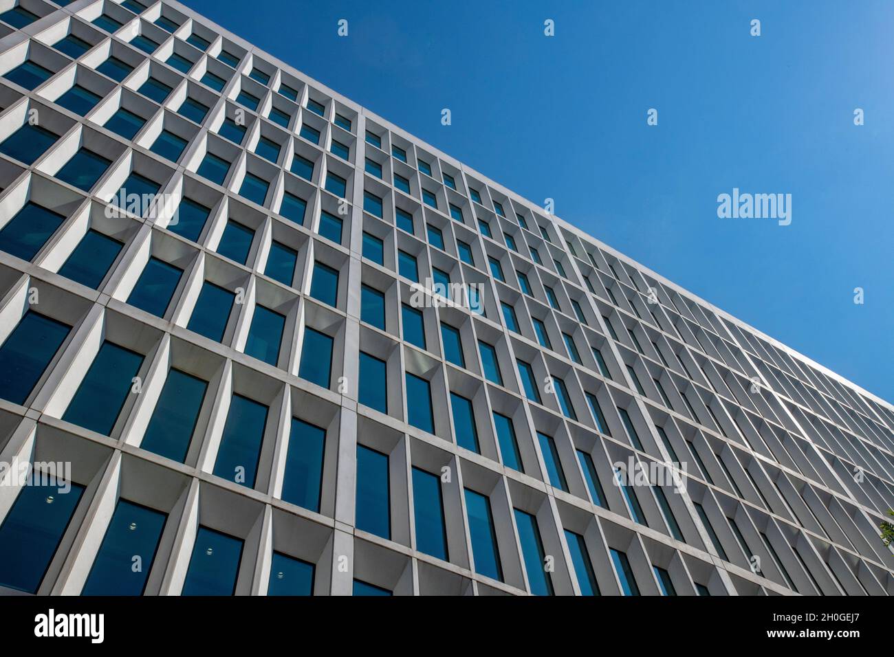 modern multi-storey office building or block of flats abstract image of ...