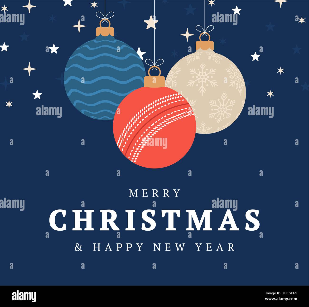 Cricket christmas greeting card. Merry Christmas and Happy New Year ...