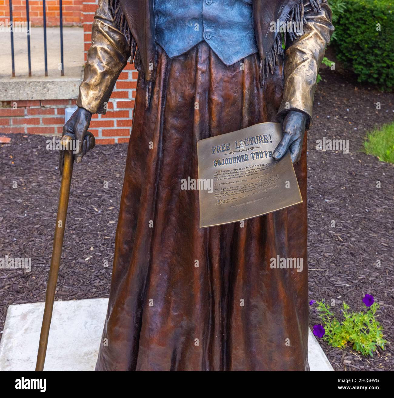 Angola, Indiana, USA - August 21, 2021: The Sojourner Truth statue by ...
