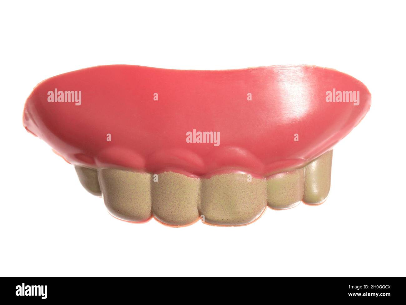 Funny fake Halloween teeth on white background Stock Photo - Alamy