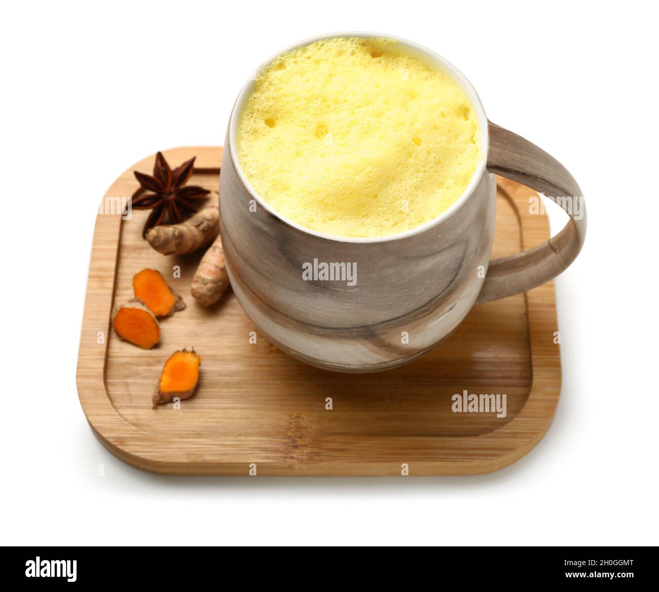 Golden turmeric milk Cut Out Stock Images & Pictures - Alamy