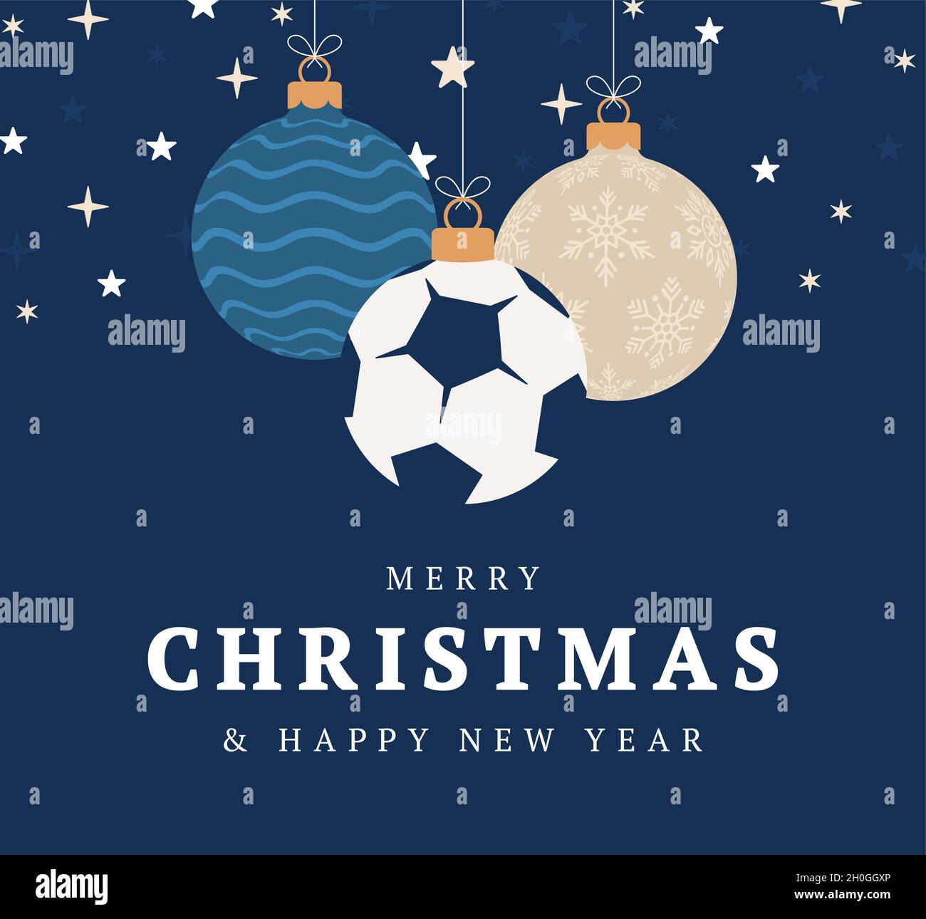 football christmas greeting card. Merry Christmas and Happy New Year ...