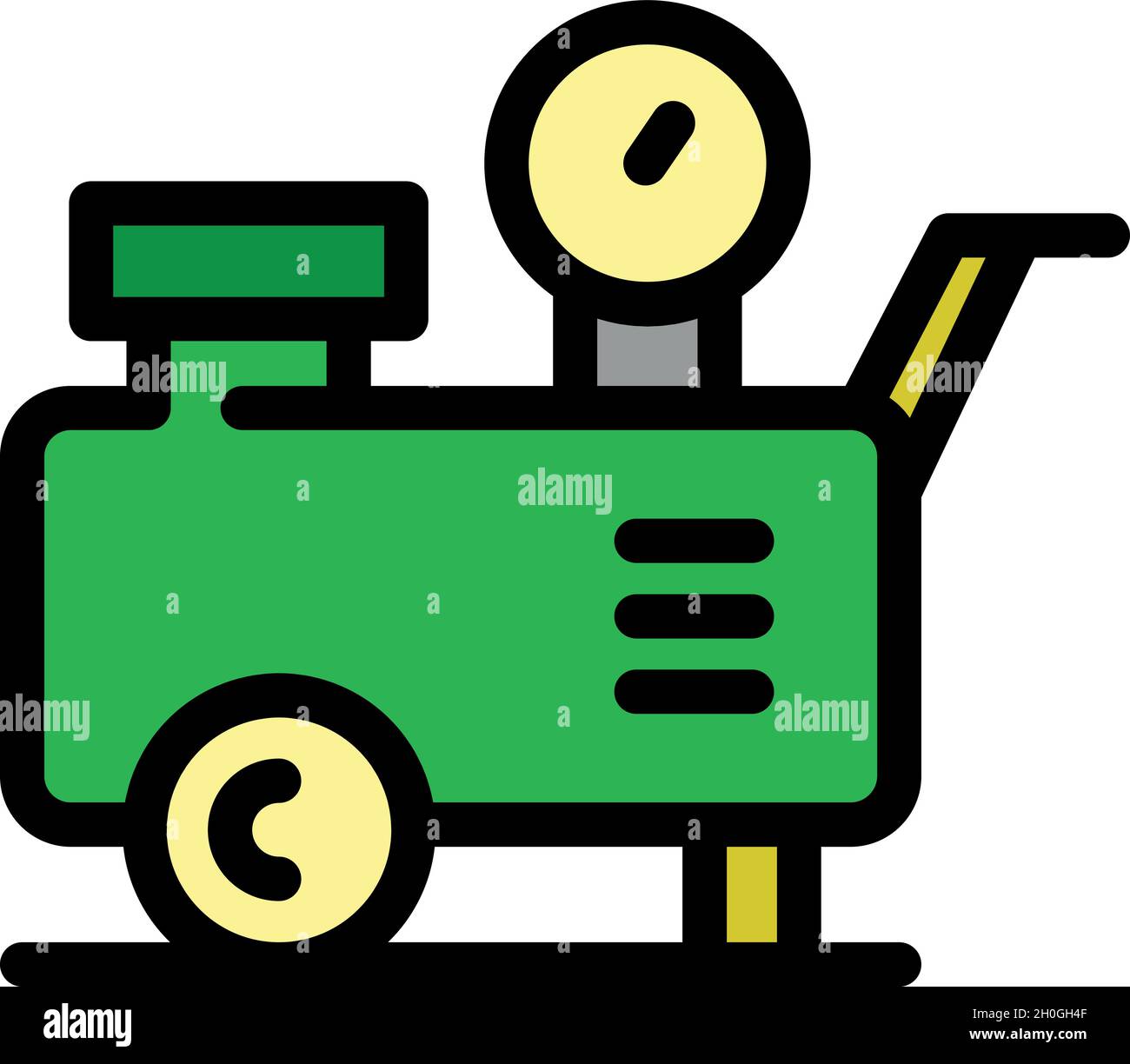 Air compressor tank icon. Outline air compressor tank vector icon color ...