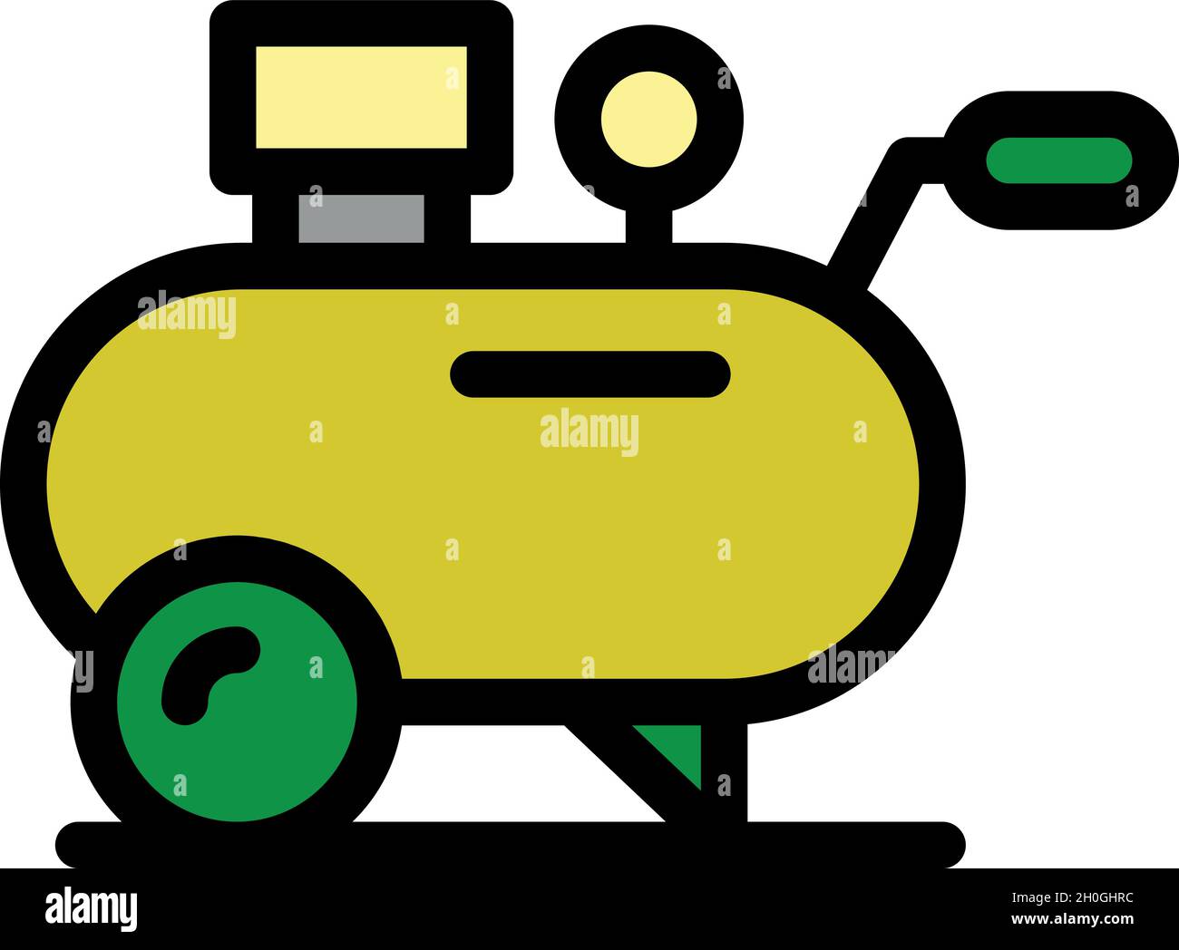 Air compressor cylinder icon. Outline air compressor cylinder vector ...