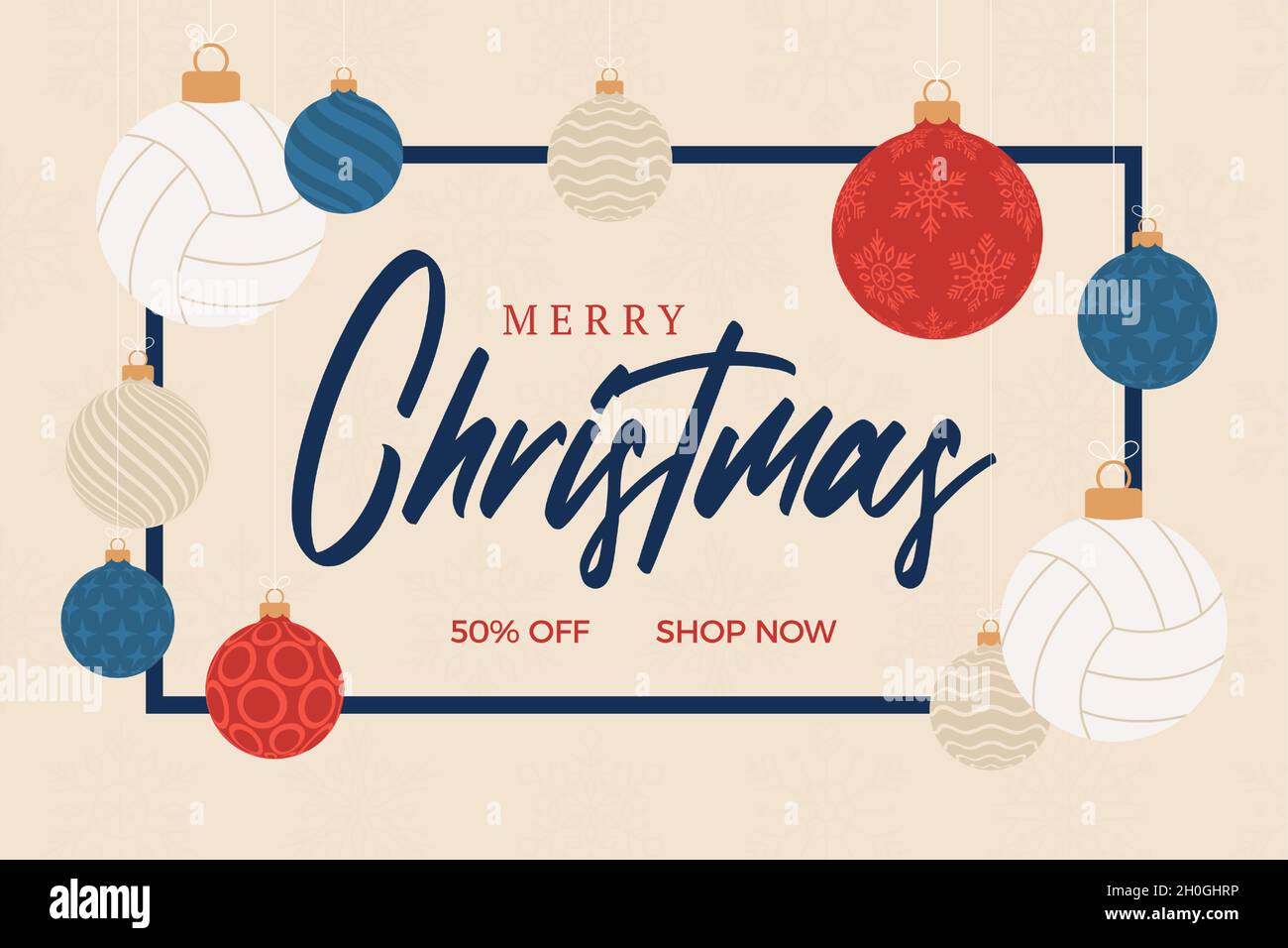 volleyball christmas greeting card. Merry Christmas and Happy New Year ...