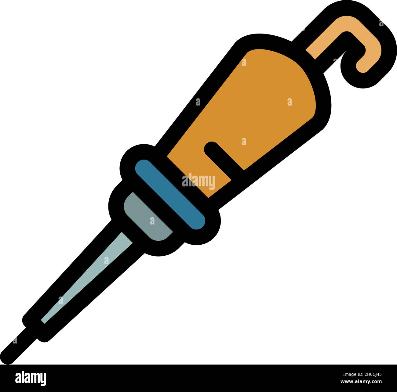 Solder tool icon. Outline solder tool vector icon color flat isolated ...