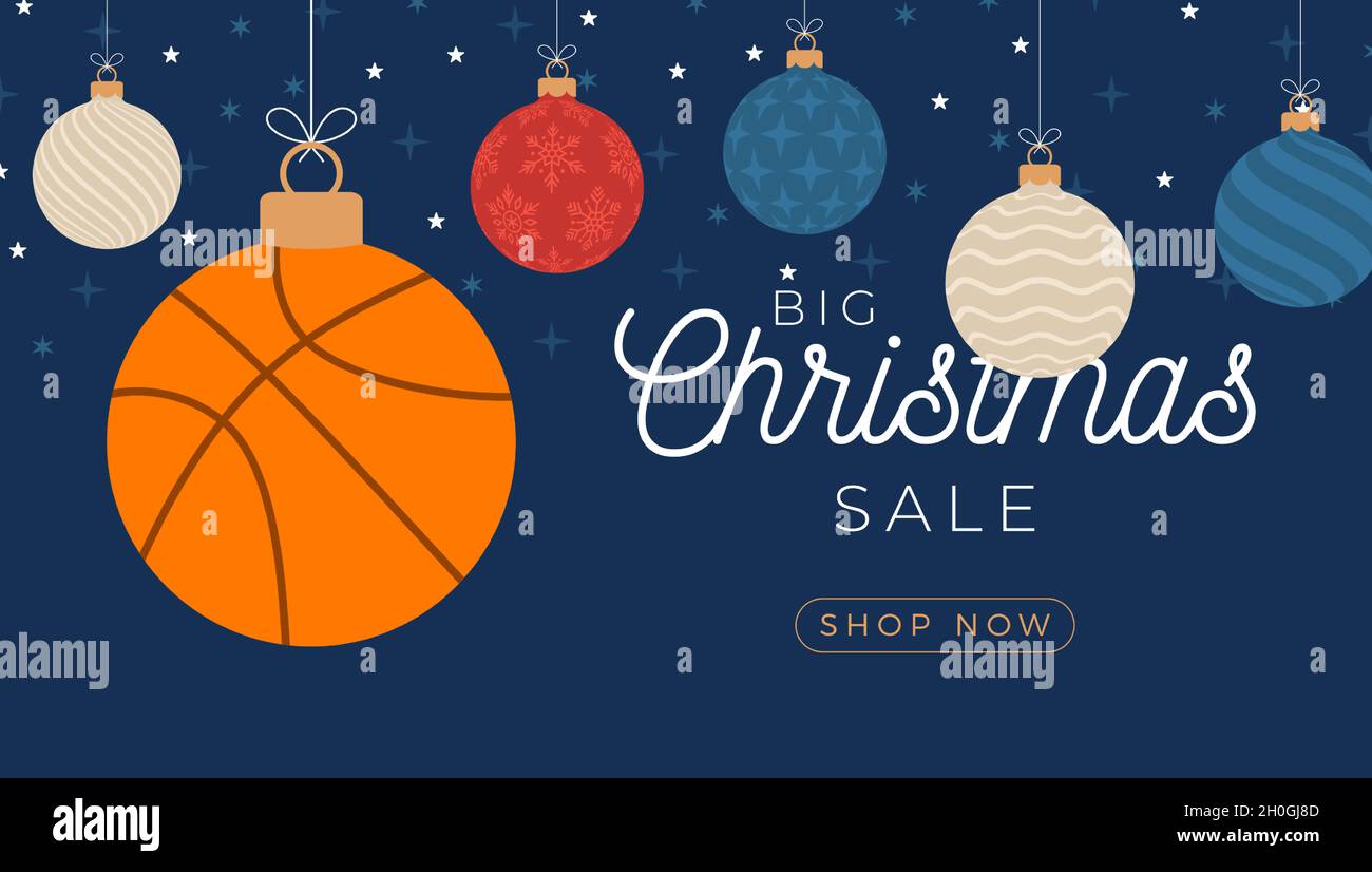 Basketball christmas greeting card. Merry Christmas and Happy New Year ...