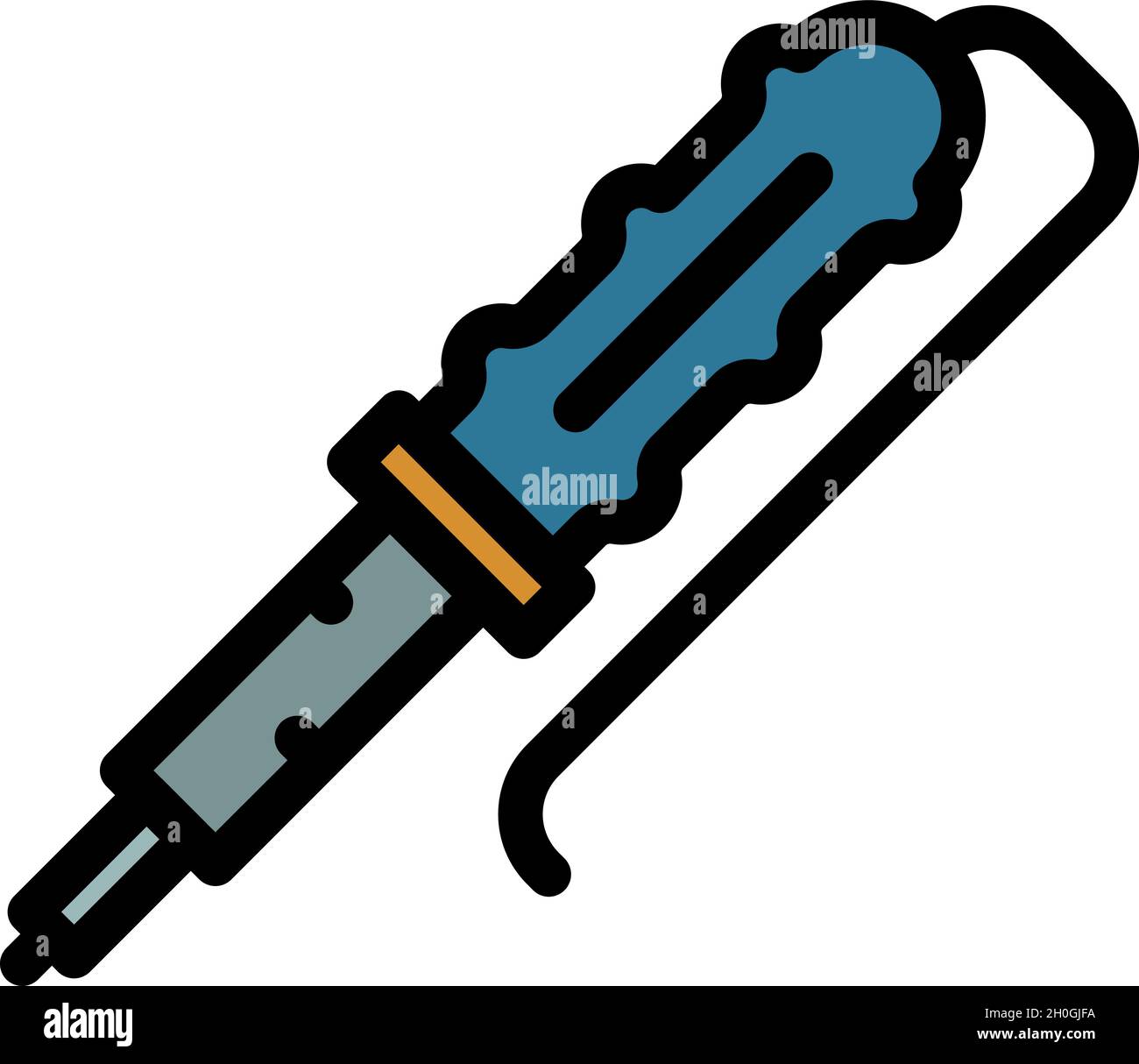 Soldering parts icon. Outline soldering parts vector icon color flat ...