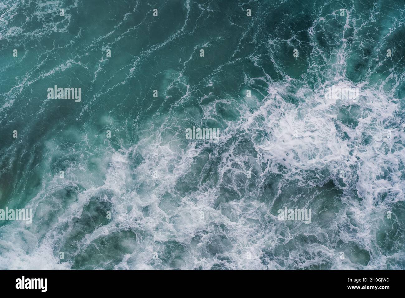 Aerial view of sea waves - Water and foam Pattern Stock Photo - Alamy