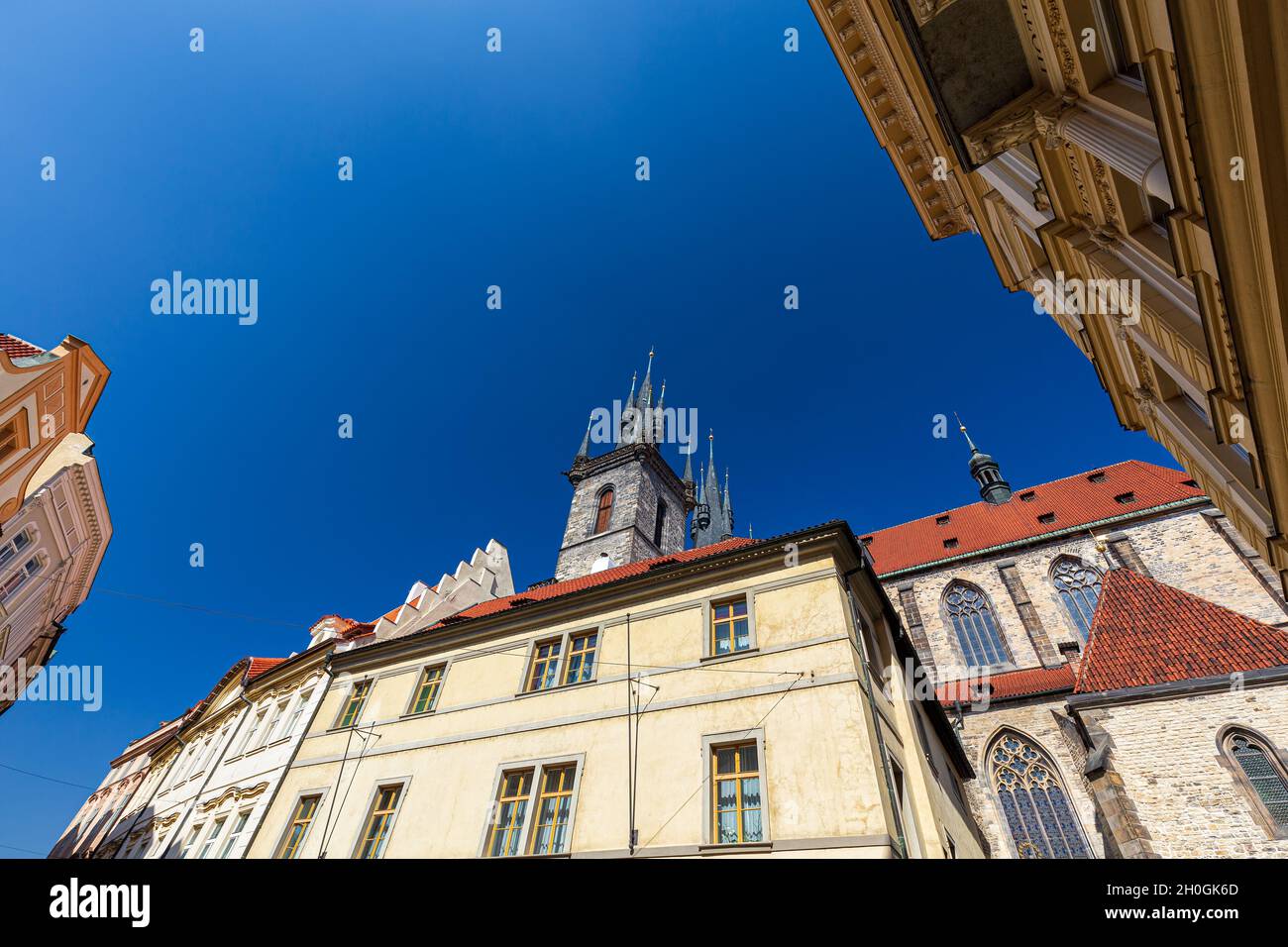 Prague praha rooftop church hi-res stock photography and images - Alamy