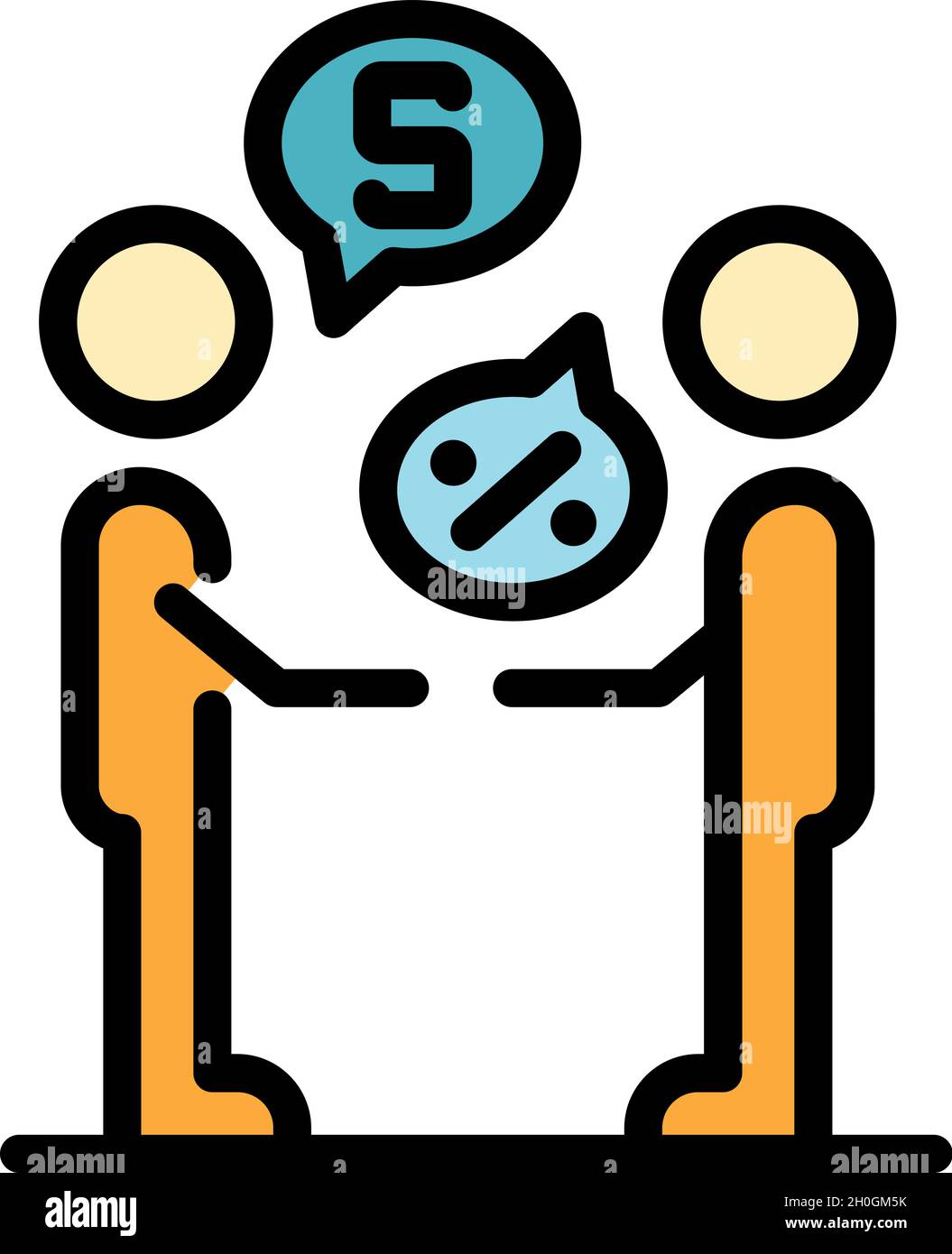 Procurement manager icon. Outline procurement manager vector icon color ...