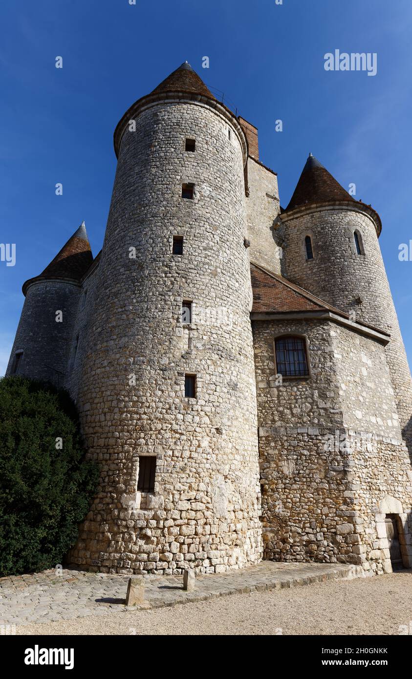 View of the Nemours medieval castle in France Stock Photo - Alamy