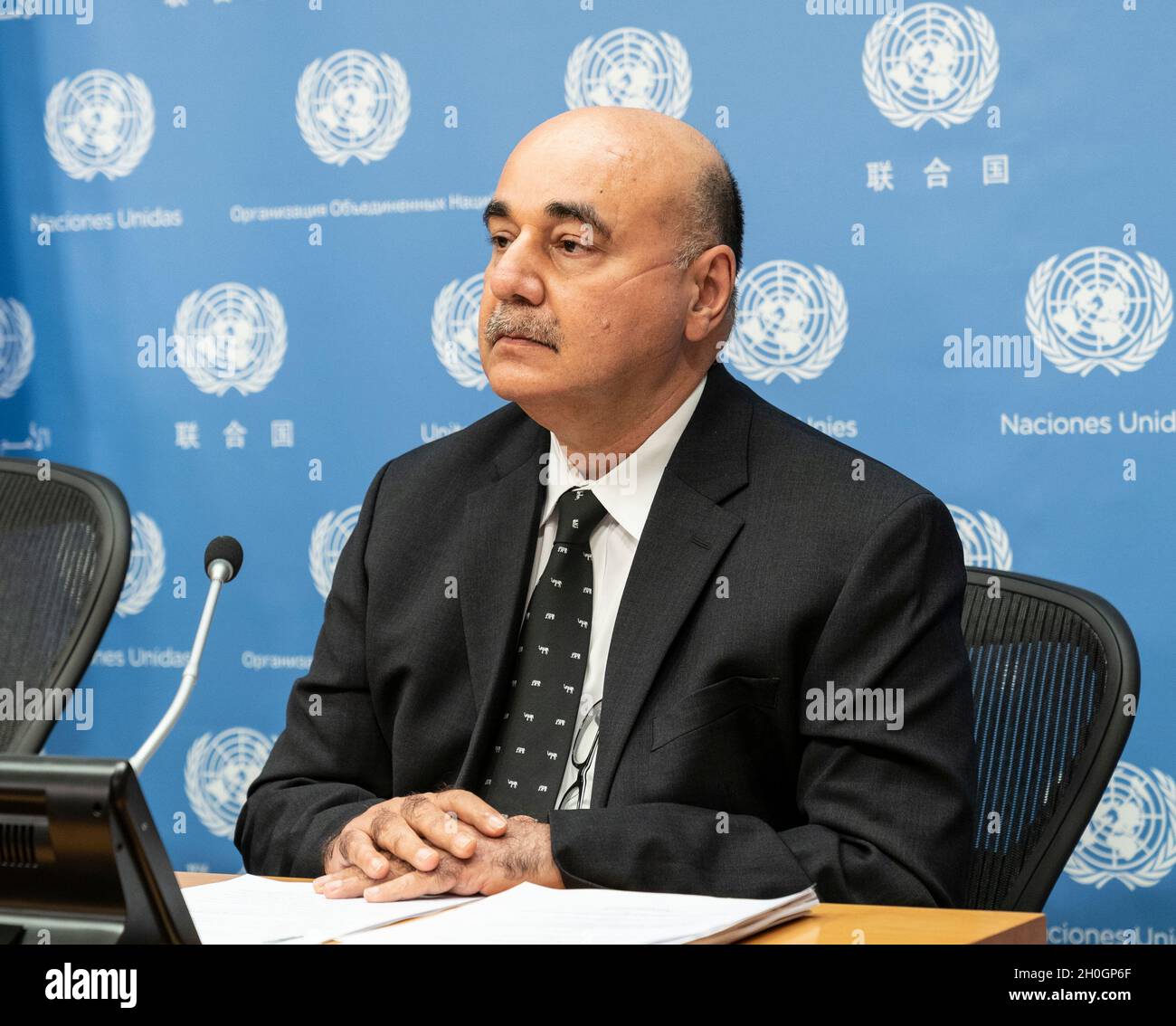New York, USA. 12th Oct, 2021. Shantanu Mukherjee, Chief of the ...