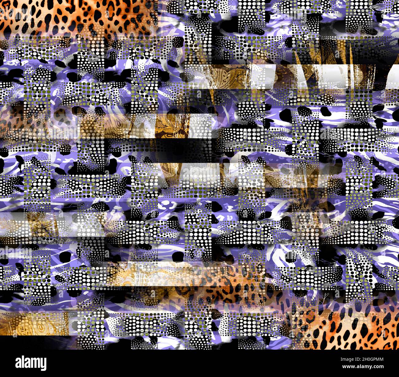 textile print patterns, modern mixed designs Stock Photo - Alamy