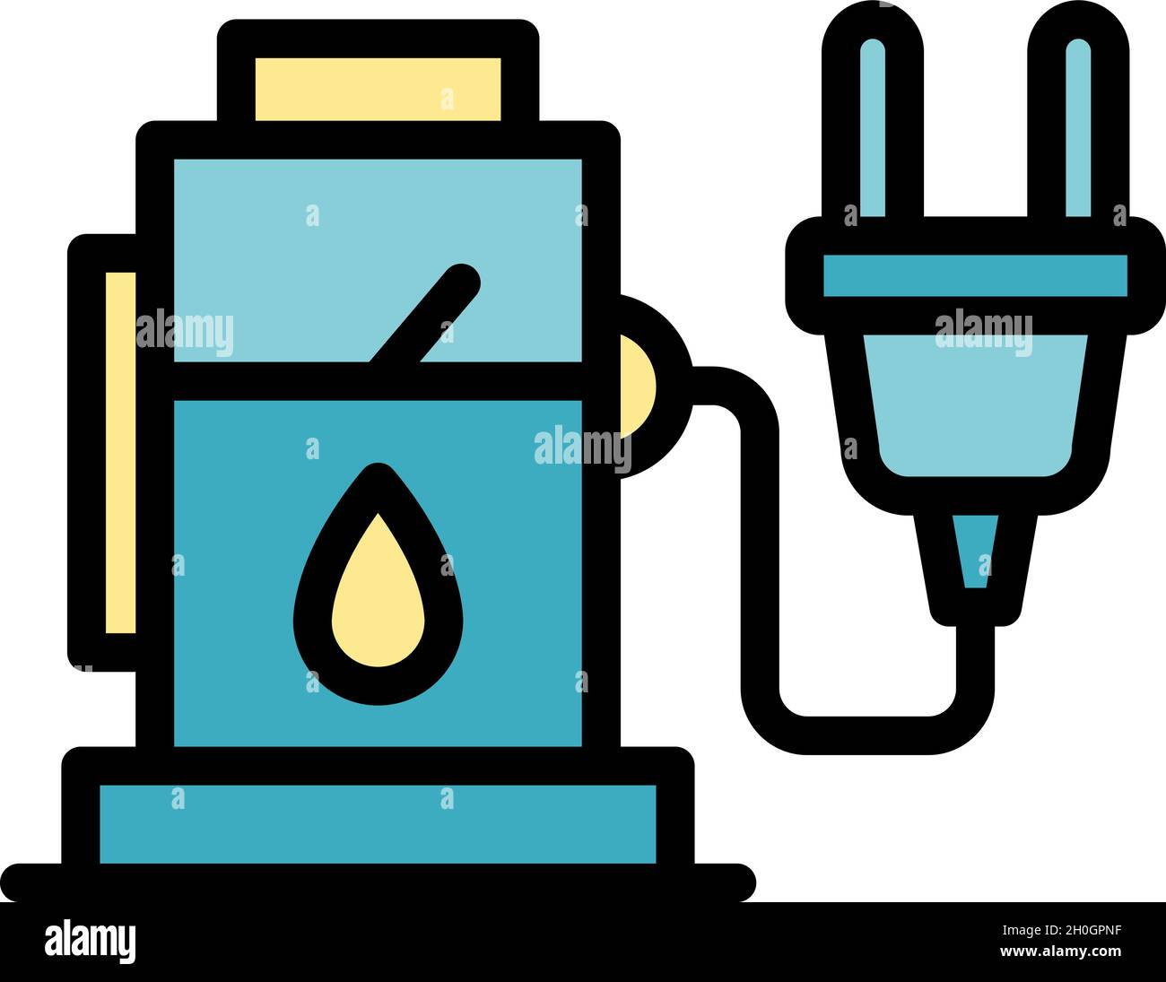 Hybrid filling station icon. Outline hybrid filling station vector icon ...