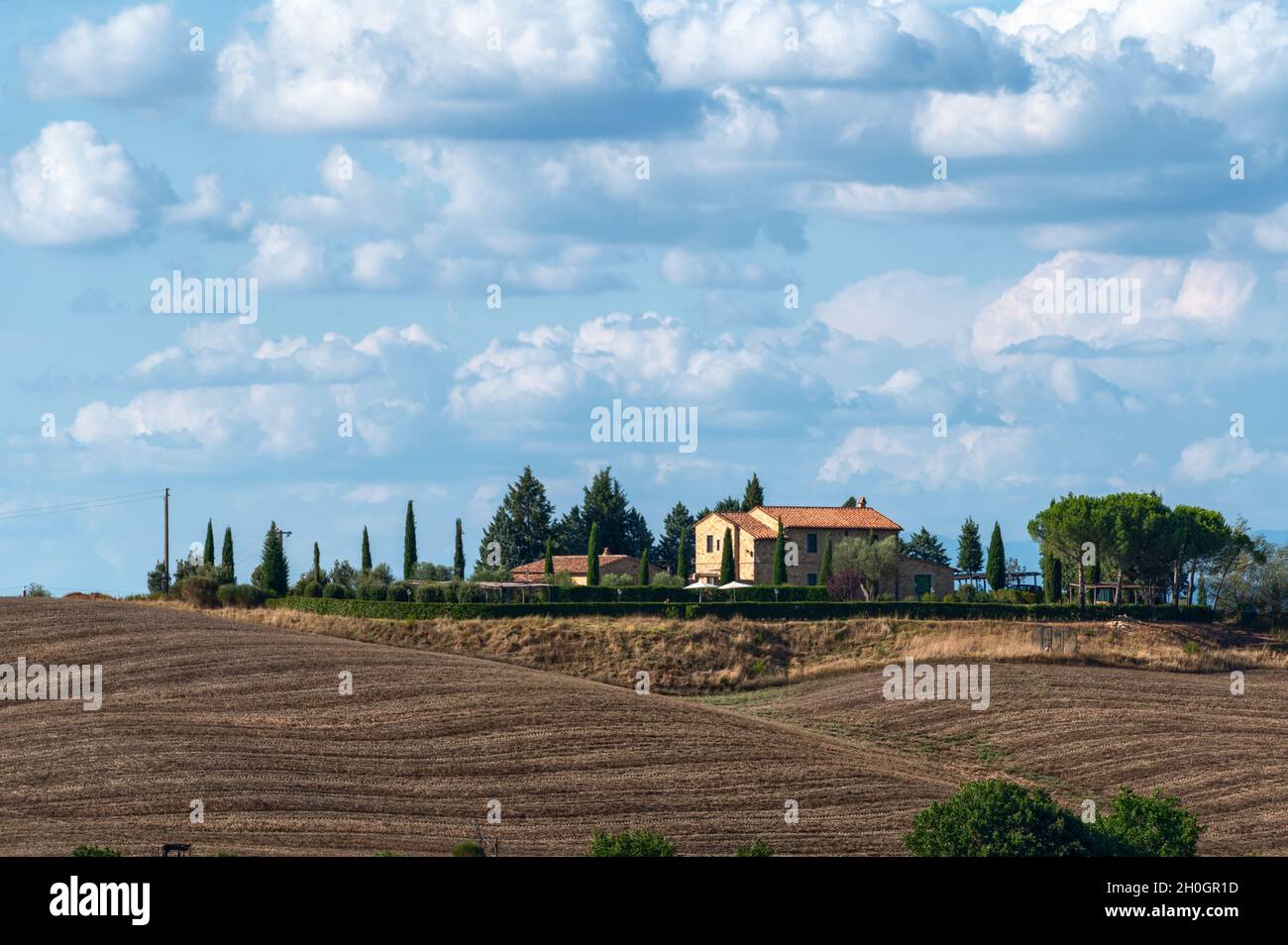 Tuscany, Italy. August 2020. Amazing landscape of the Tuscan ...