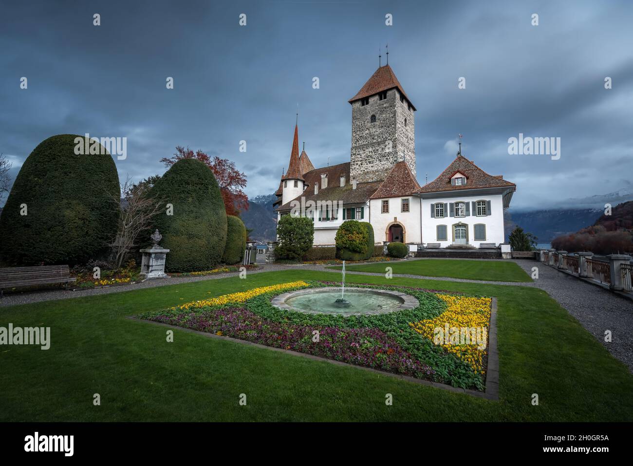 Spiez Castle (Schloss Spiez) - Spiez, Switzerland Stock Photo - Alamy