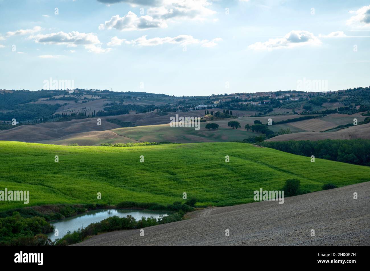 Tuscany, Italy. August 2020. Amazing landscape of the Tuscan ...
