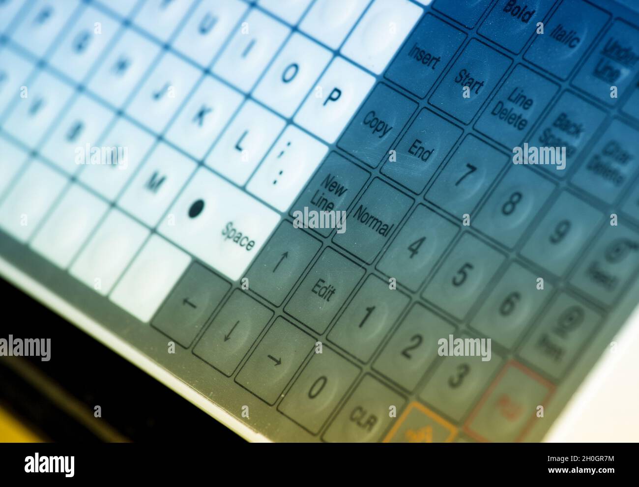 Close up of keyboard of electric scale for industrial measurement Stock ...