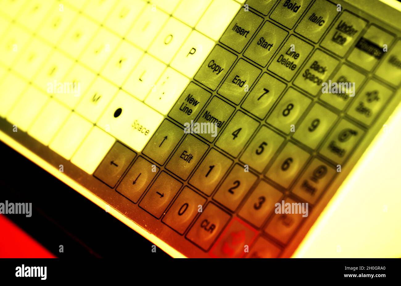 Close up of keyboard of electric scale for industrial measurement Stock ...