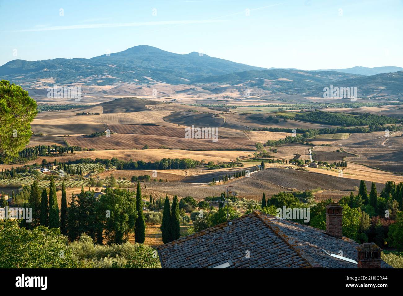 Tuscany, Italy. August 2020. Amazing landscape of the Tuscan ...