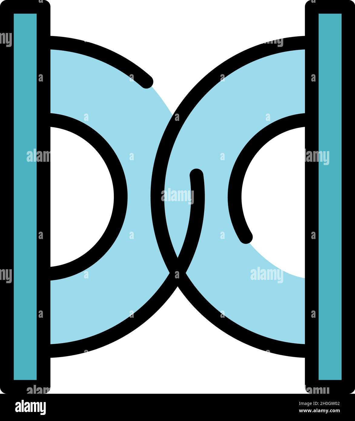 Noise proof icon. Outline noise proof vector icon color flat isolated ...