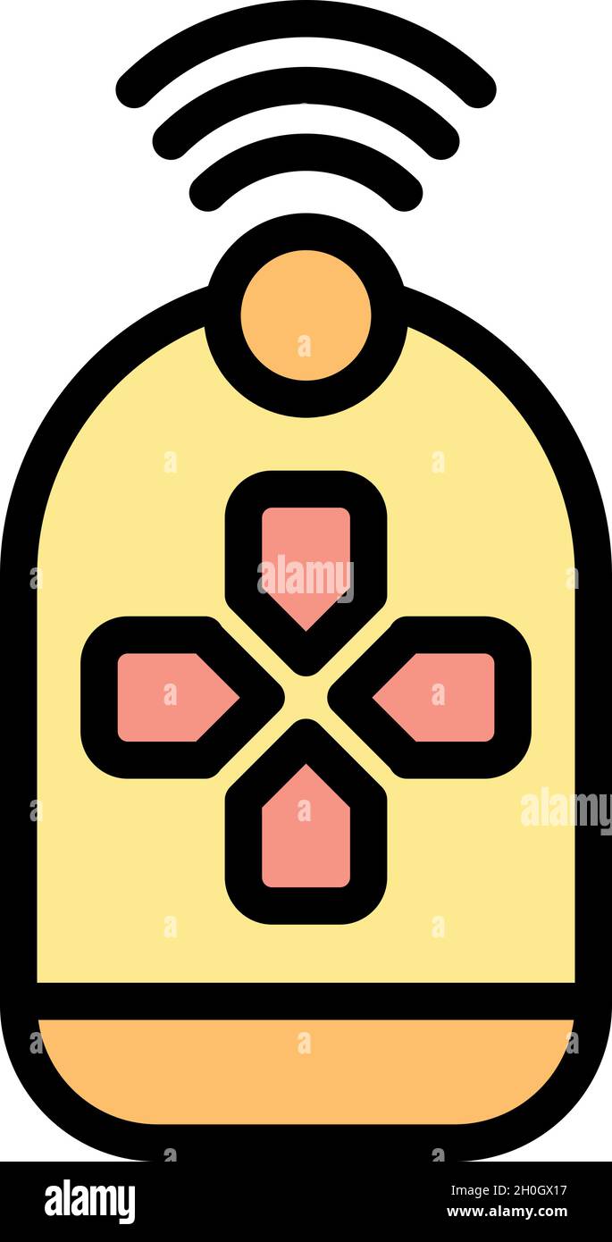 Home remote control icon. Outline home remote control vector icon color ...