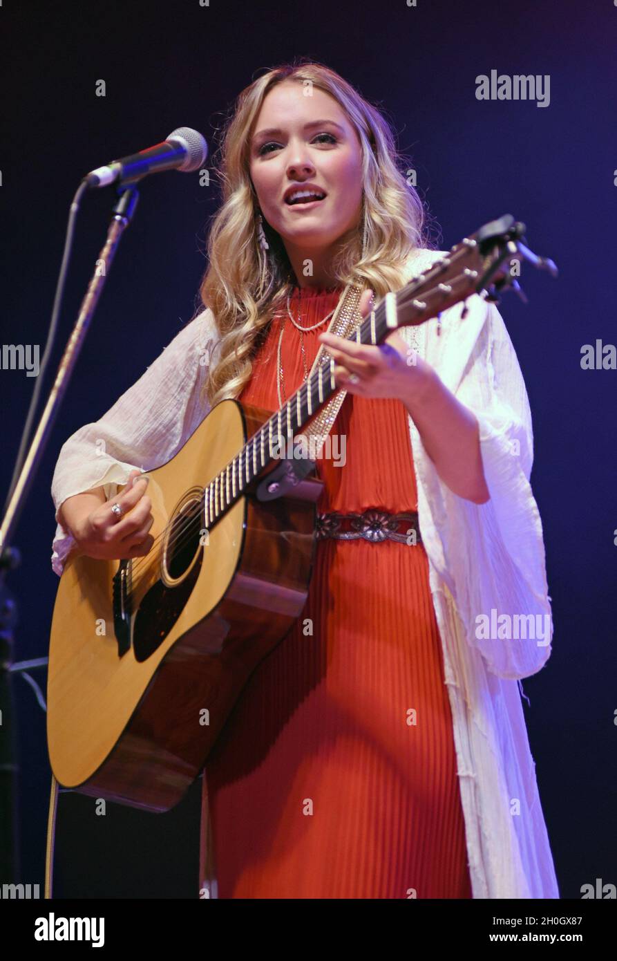 Hiawassee, GA, USA. 12th Oct, 2021. Emily Ann Roberts on stage for TG ...