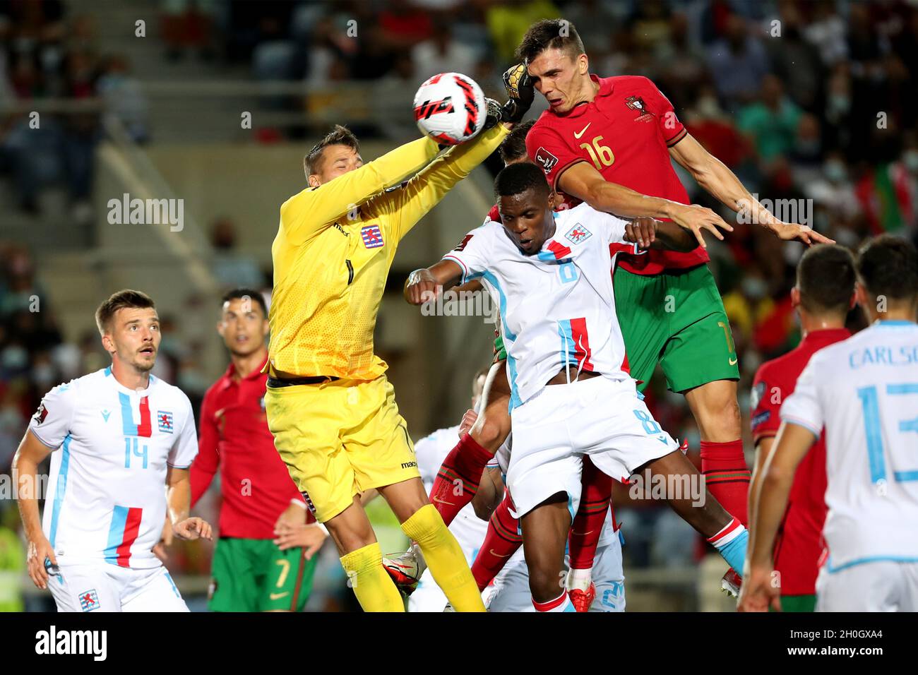 Faro, Portugal. 12th Oct, 2021. Portugal's midfielder Joao Palhinha ...